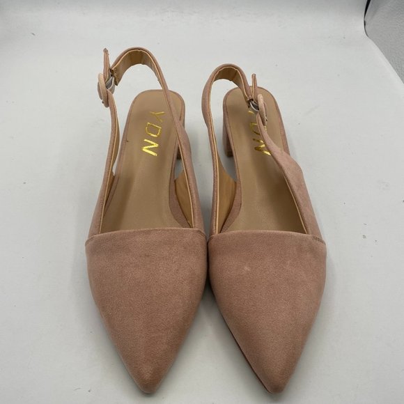 YDN | Shoes | Ydn Pointed Toe Block Low Heels Single Strap Sandals ...